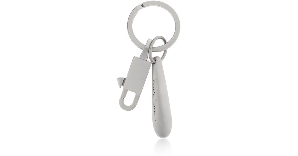 Rick Owens Round Ring Key Chain in White for Men | Lyst