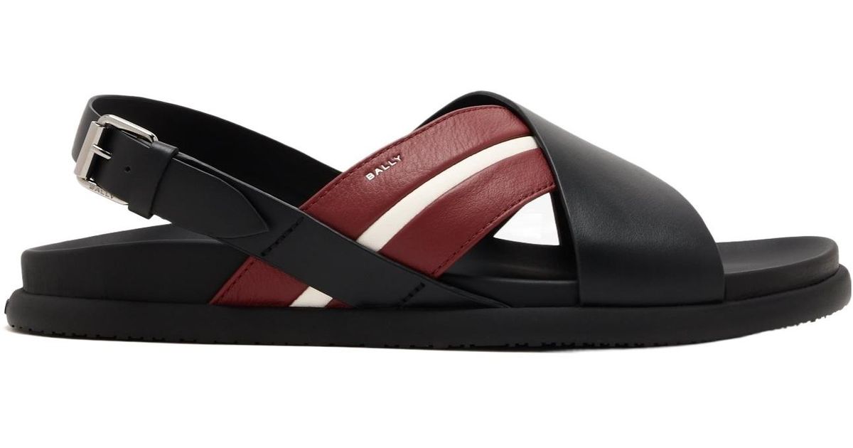 Bally Logo Sandals in Brown for Men | Lyst