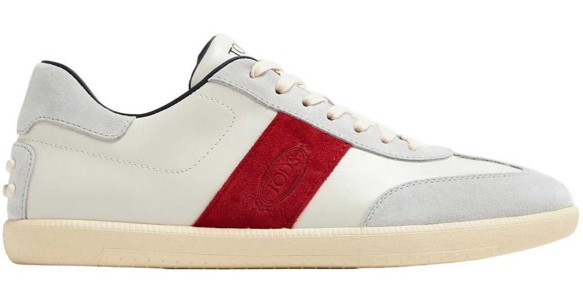 Tod's Tabs Suede Sneakers in Pink for Men | Lyst