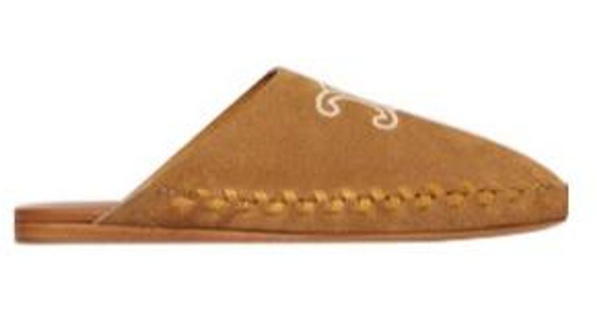Celine Round Head Slippers in Brown for Men | Lyst