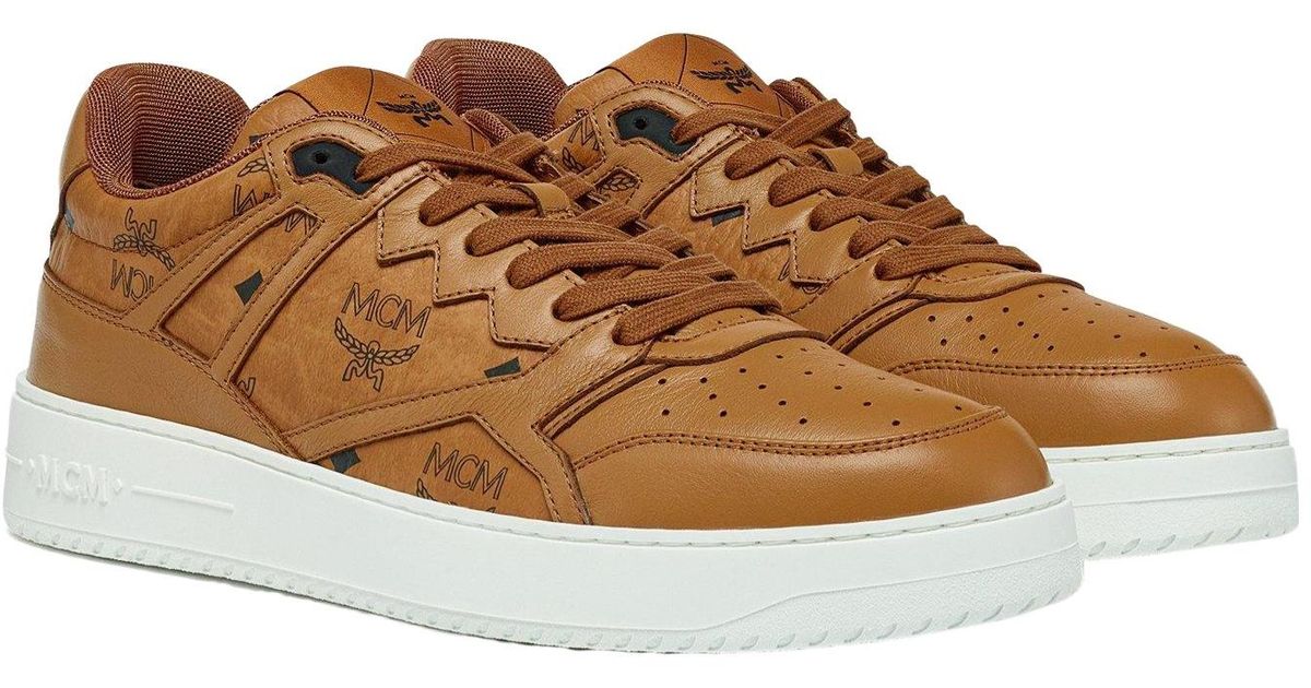 MCM Logo Low Upper Board Shoes in Brown for Men | Lyst
