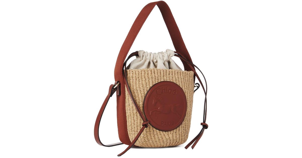 Chloé Chloé Horse Medal Small Bucket Bag in Brown | Lyst