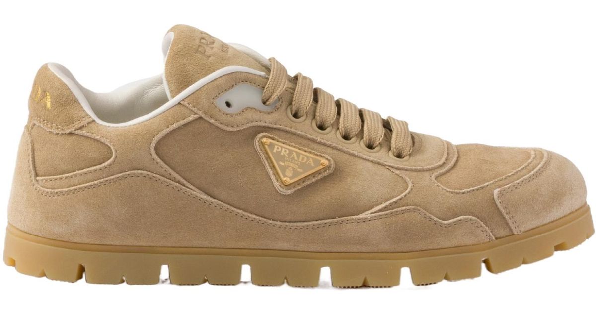 Prada Fading Effect Sneakers in Brown | Lyst