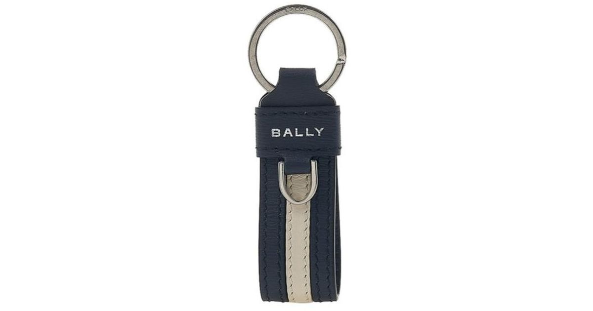 Bally Suture Detail Key Chain in Blue for Men | Lyst