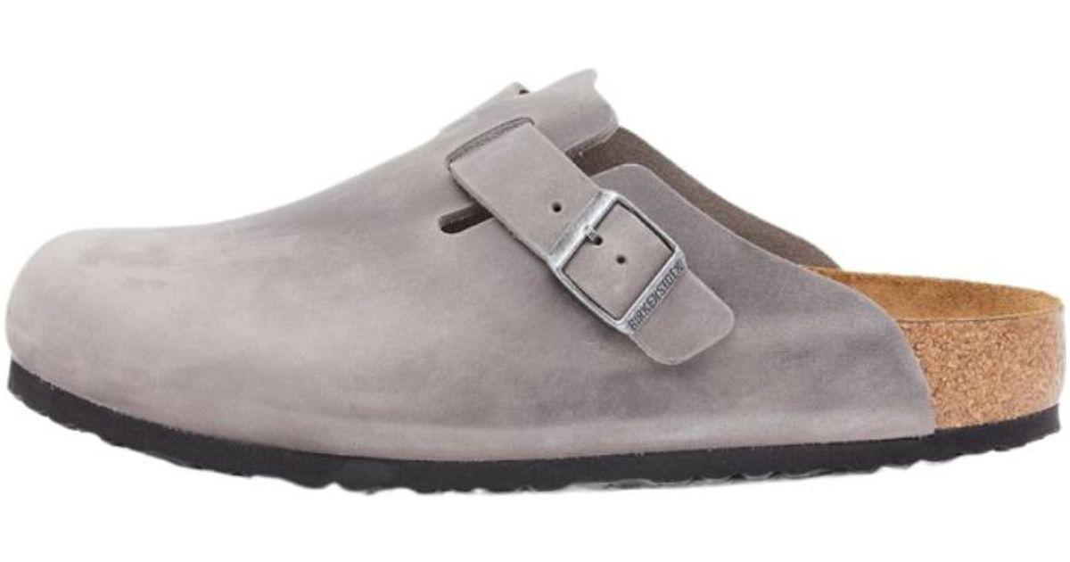 Birkenstock Boston Clogs in Gray | Lyst