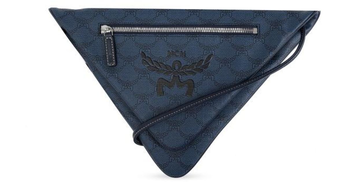 MCM Himmel Triangular Clutch Bag in Blue | Lyst