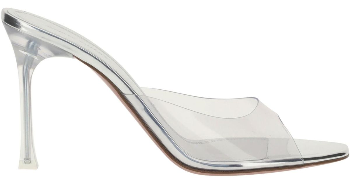 AMINA MUADDI Alexa Glass Slipper Pvc Transparent 95 M in White | Lyst