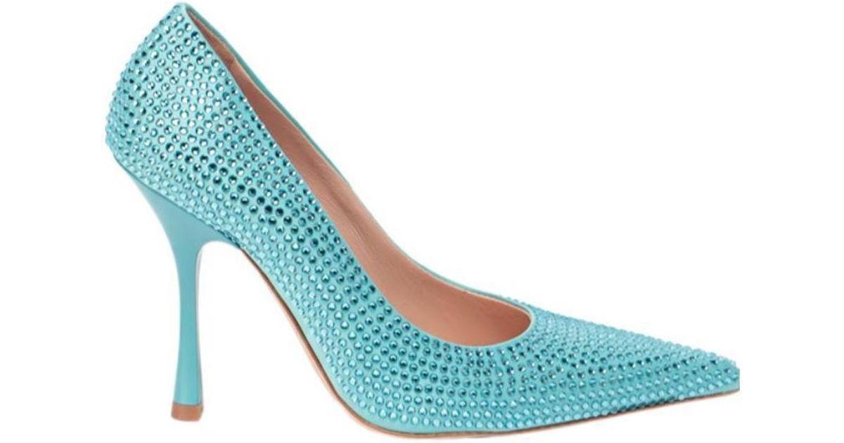 Liu Jo Leonie Hanne X Embellished Sculpted Heel Pumps in Blue | Lyst
