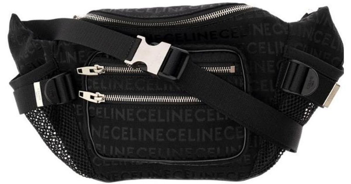 Celine Logo Chest Bag in Black for Men | Lyst