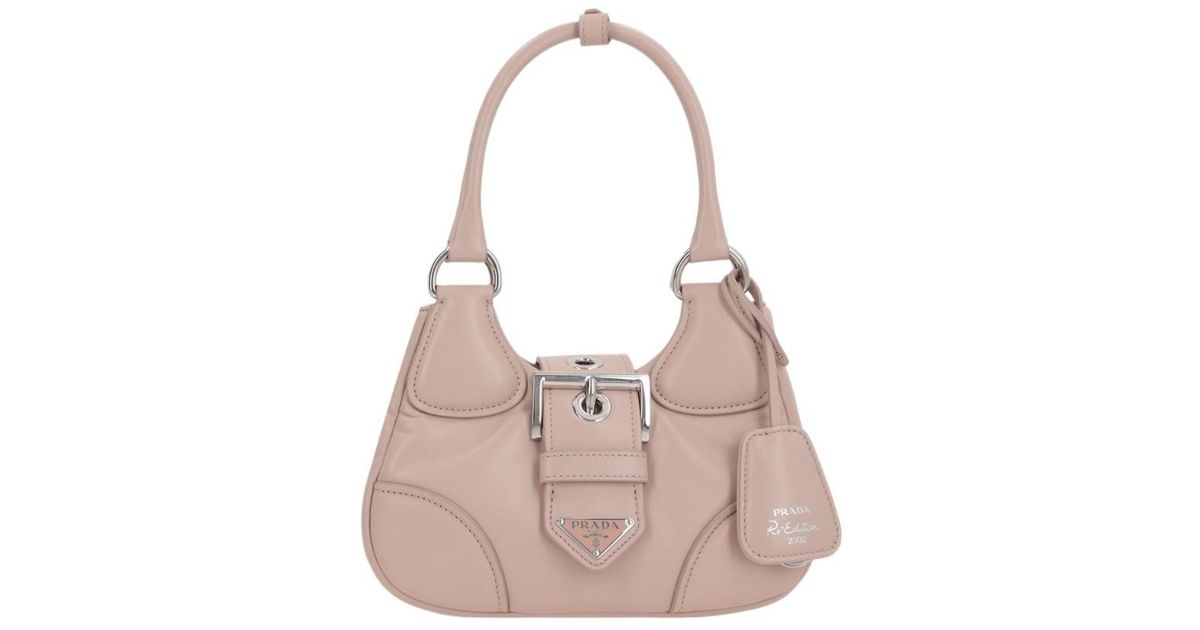 Prada Logo-Plaque Tote Bag in Pink | Lyst