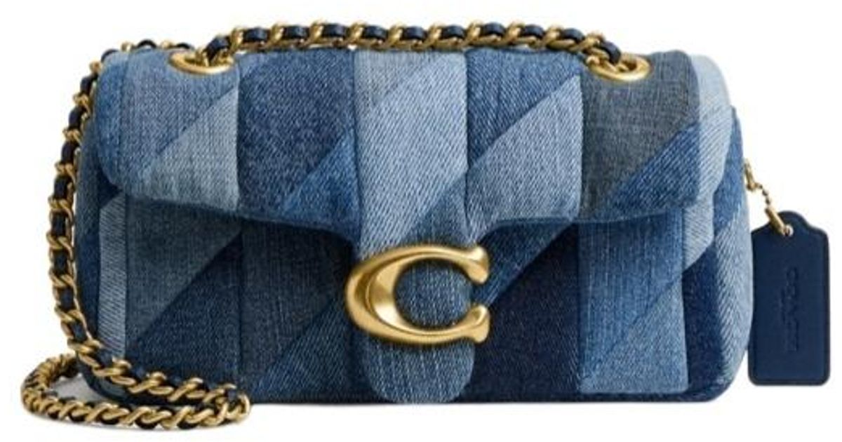 COACH Tabby Shoulder Bag 20 With Patchwork Quilting in Blue | Lyst