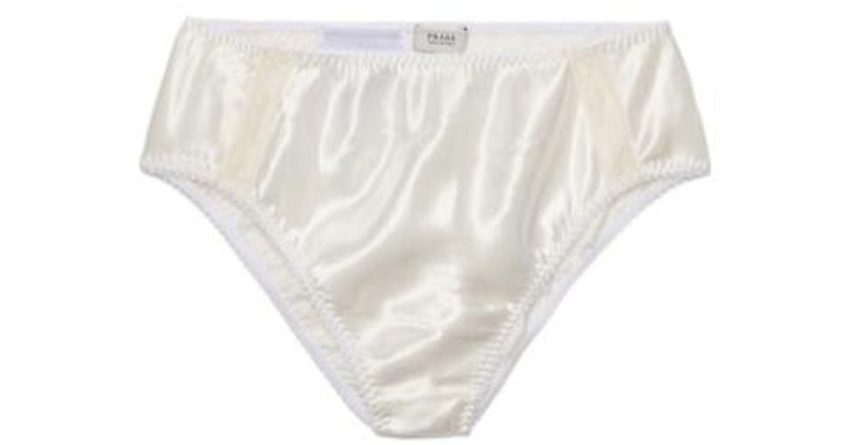 Prada Lace Panties in White | Lyst