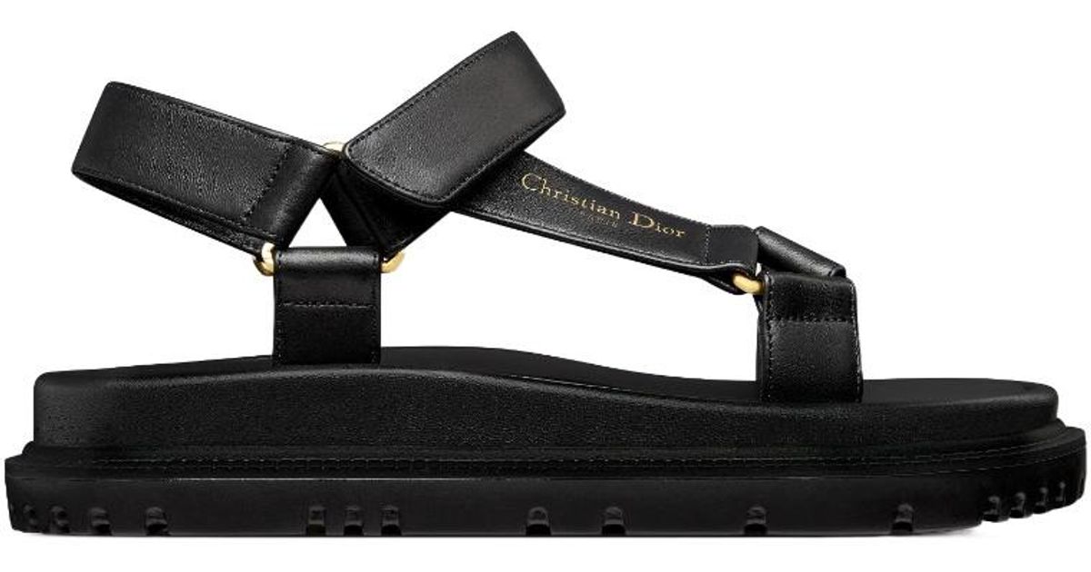 Dior D-Wave Sandal in Black | Lyst