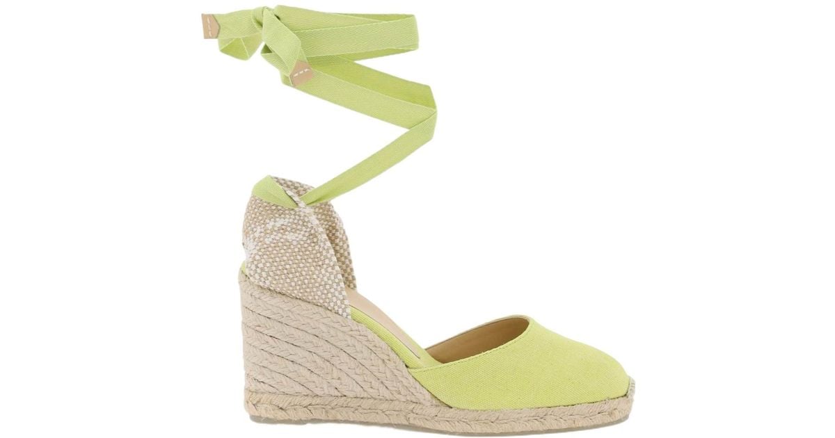 Castañer Logo Round Head Wedges in Metallic | Lyst