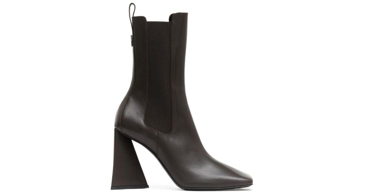 The Attico Logo Booties in Black | Lyst