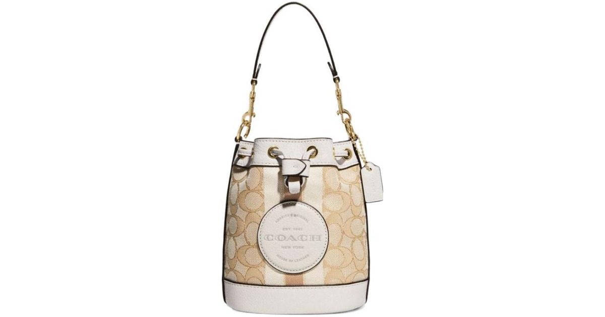 COACH Bucket Handbag in White | Lyst