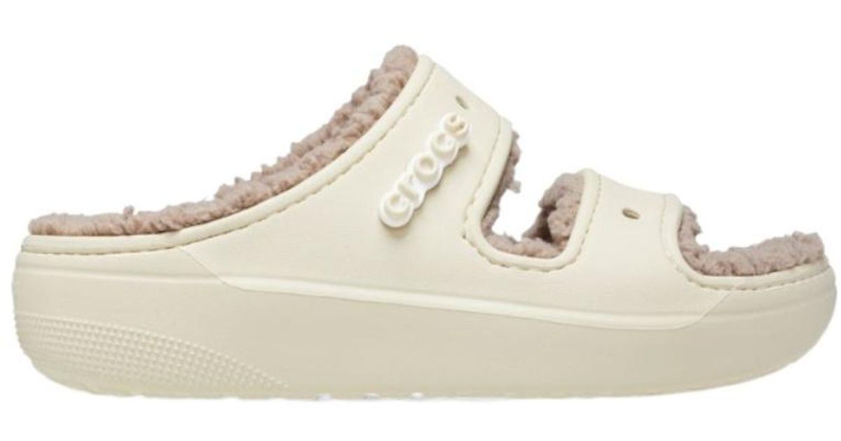 Crocs™ Logo Padded Slippers in White for Men | Lyst