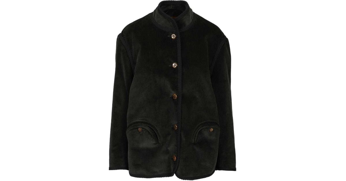 Blazé Milano Blazé Milano Curly Buttoned Jacket in Black | Lyst UK
