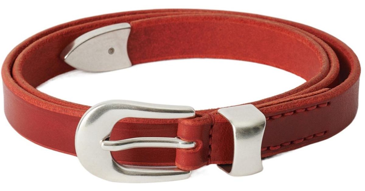 Our Legacy Adjustable Waist Belt in Red | Lyst