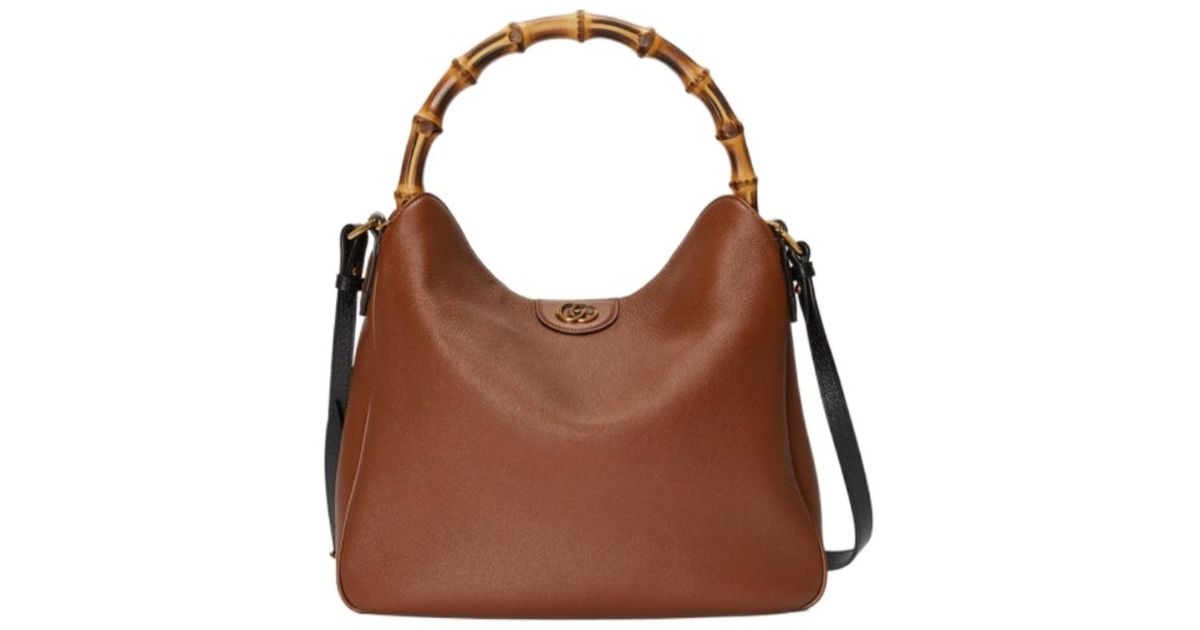 Gucci Large Diana Tote Bag in Brown | Lyst