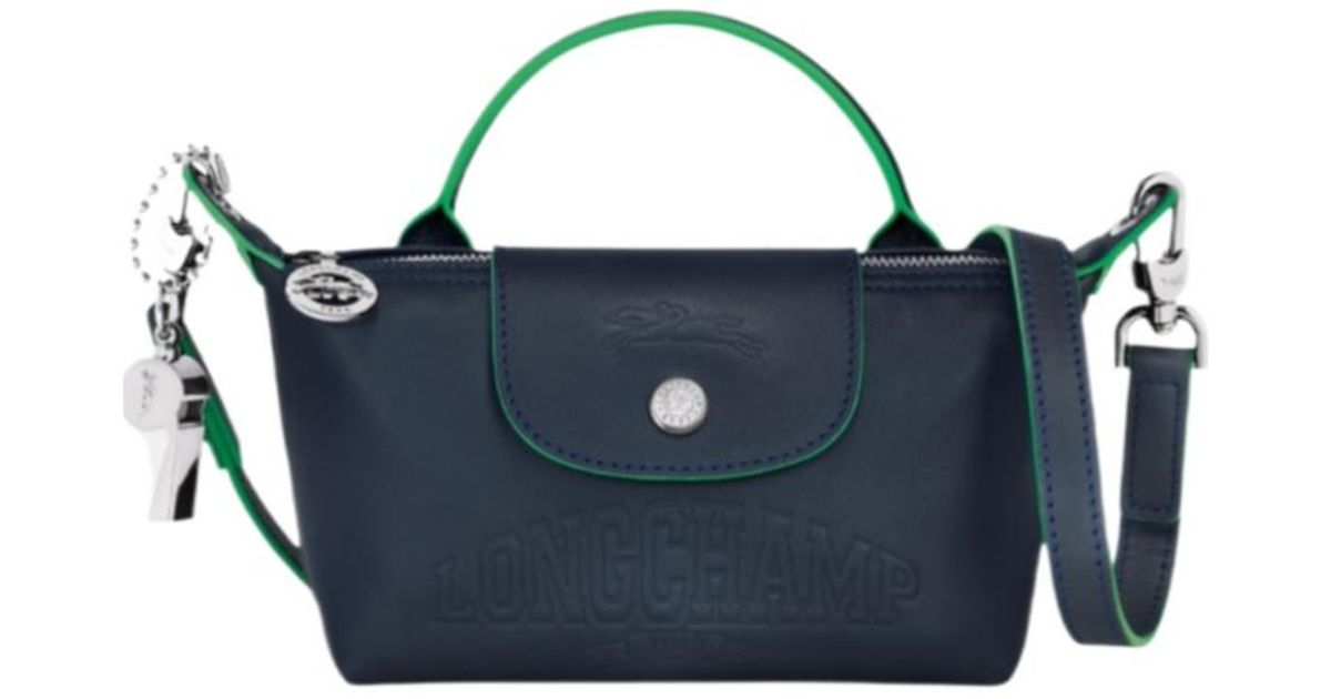 Longchamp Le Pliage Xtra Logo Shoulder Bag in Blue | Lyst