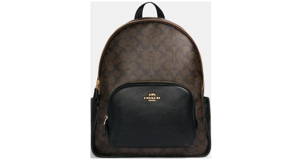 COACH Zipper Backpack in Black | Lyst