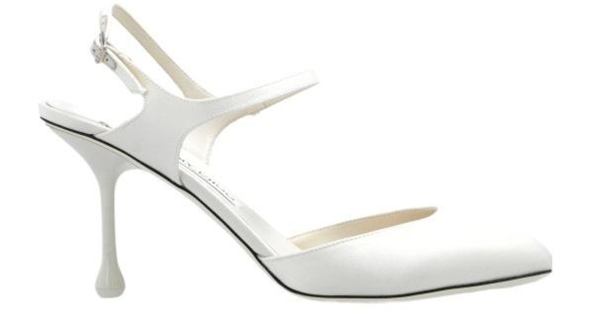 Jimmy Choo Open-Heeled High Heels in White | Lyst