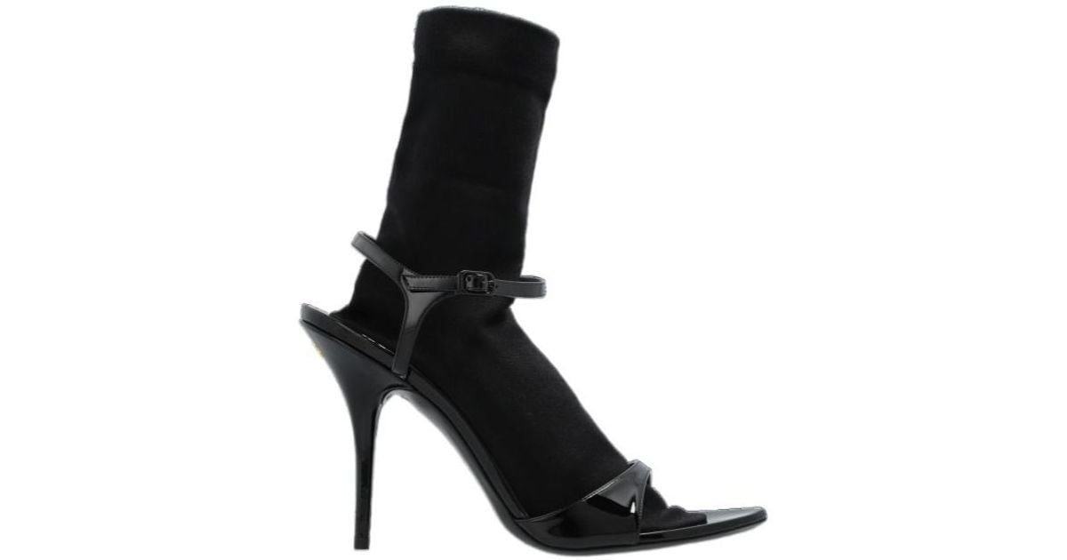 Balenciaga Sock-Style High Heels in Black | Lyst