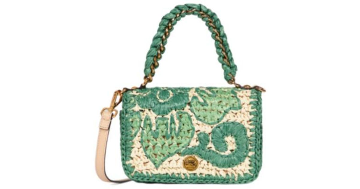 Etro Mini Woven Bond Bag in Green | Lyst