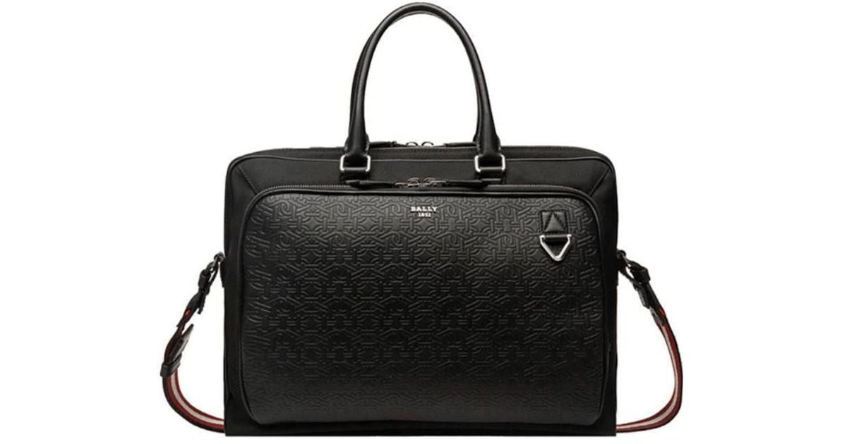 Bally Cahrl Briefcase in Black for Men | Lyst