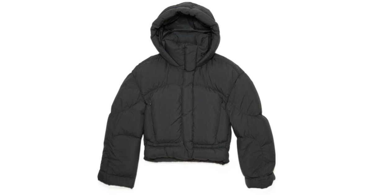Acne Studios Hooded Puffer Jacket in Black | Lyst