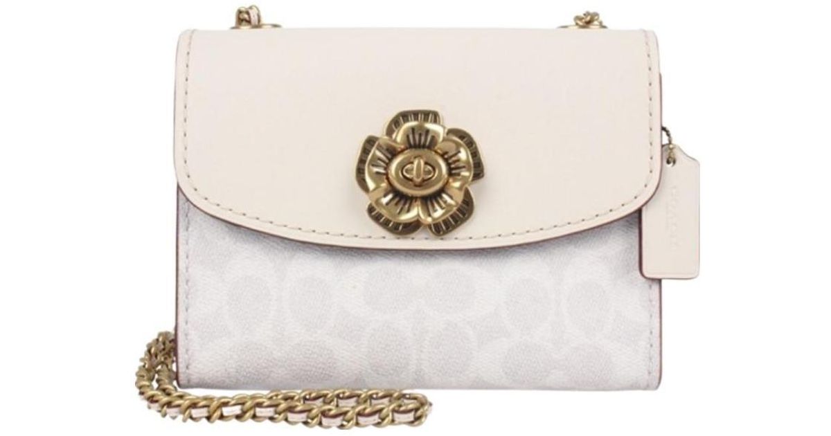 COACH Camellia One-Shoulder Bag in White | Lyst
