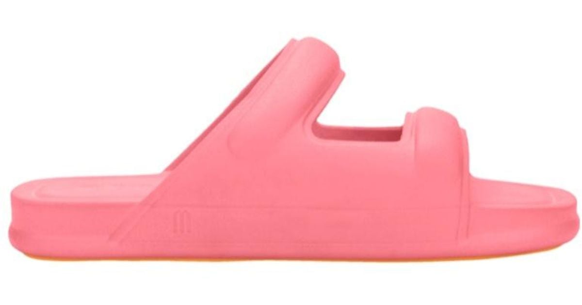 Melissa Logo Slippers in Pink | Lyst