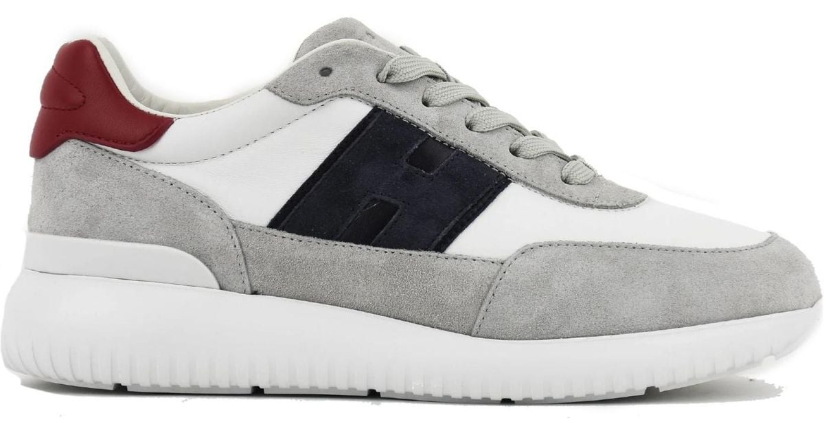 Hogan Side-H Sneakers in Gray for Men | Lyst