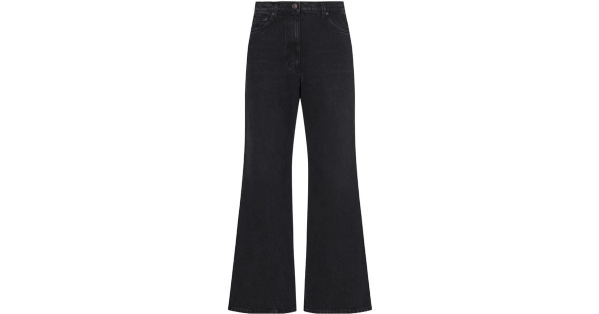 The Row Dan Straight-Leg Jeans in Black | Lyst