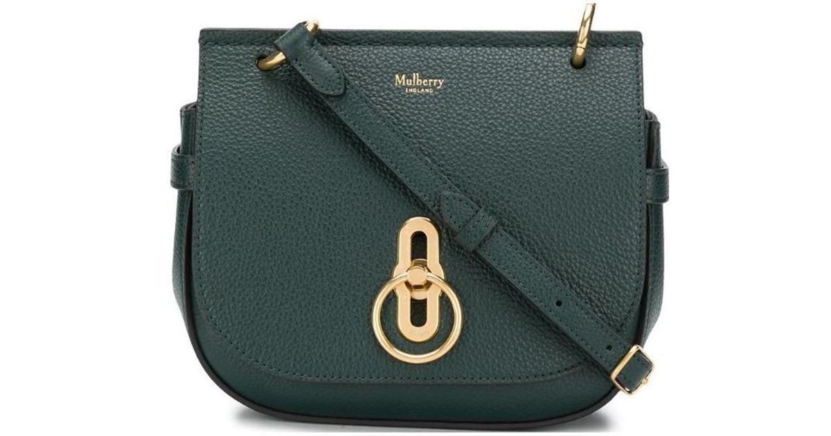 Mulberry Amberley Logo Crossbody Bag in Green | Lyst