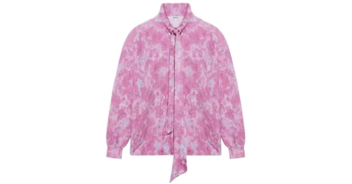 Balenciaga Tie-Dyed Shirt in Pink | Lyst