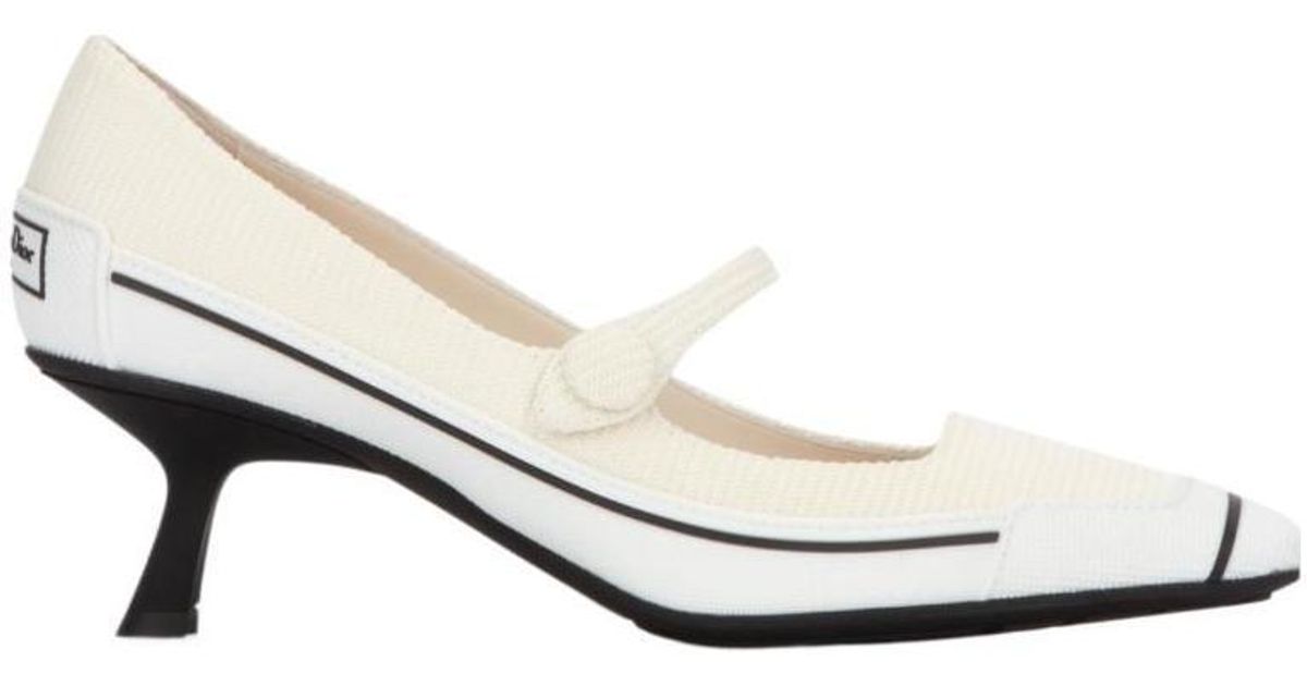 Dior Logo Matching High-Heeled Shoes in White | Lyst