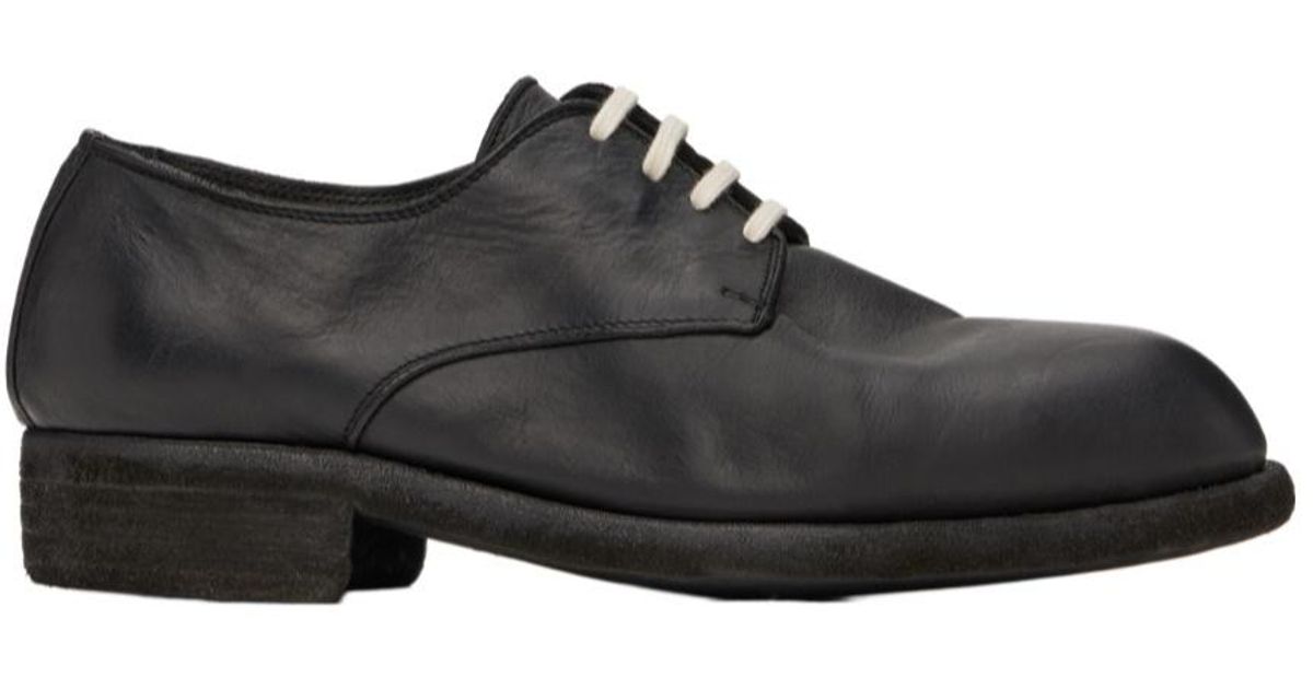 Guidi Front Laced Derby Shoes in Black for Men | Lyst