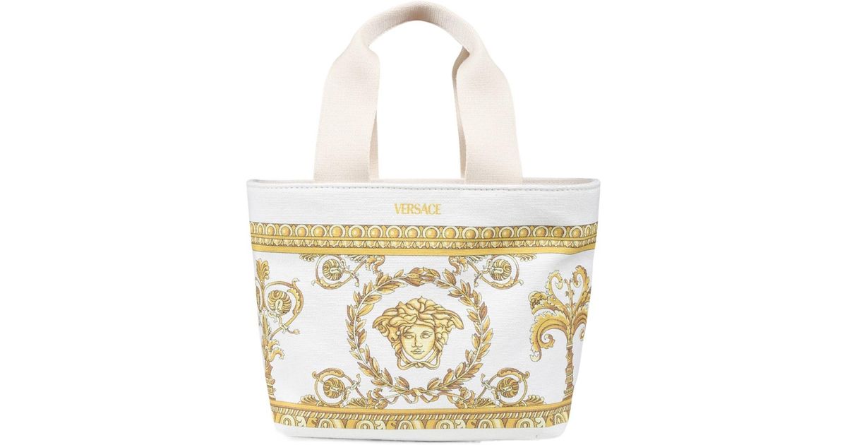 Versace Pattern Handbag in White | Lyst