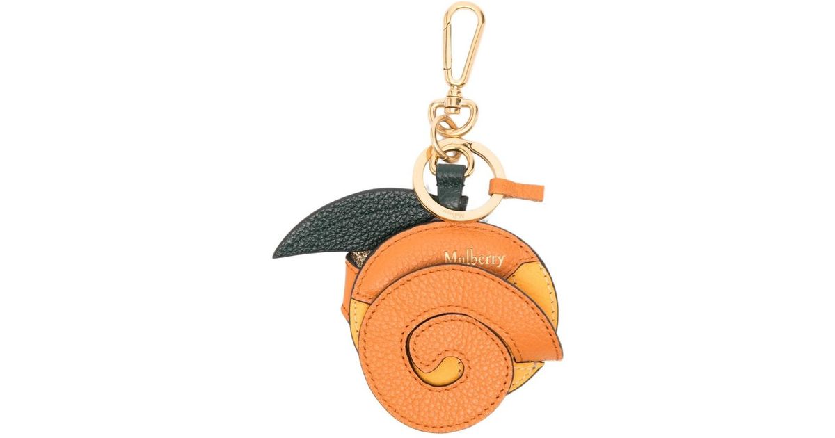 Mulberry Peeling Keyring in Orange | Lyst