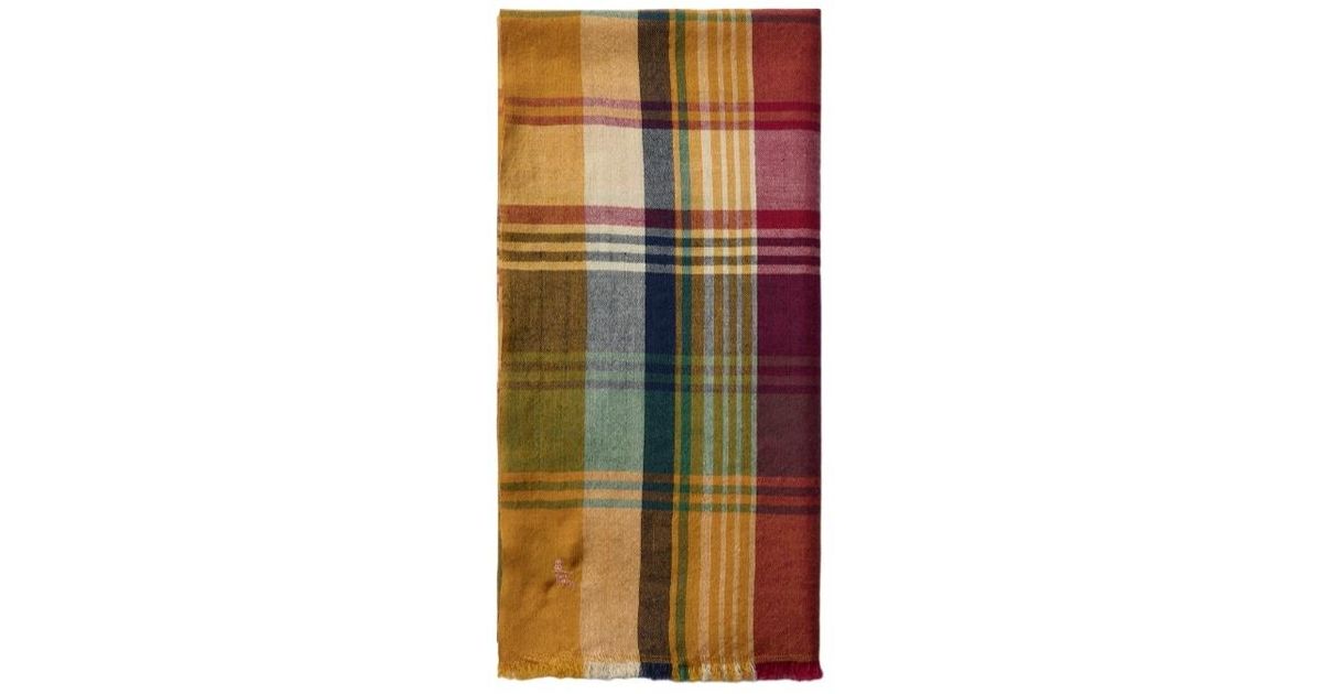 Drake's Plaid Scarf for Men | Lyst