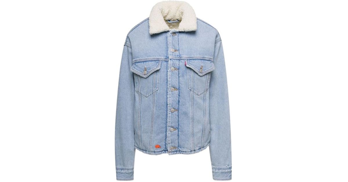 Levi's Logo Collage Denim Jacket in Blue for Men | Lyst