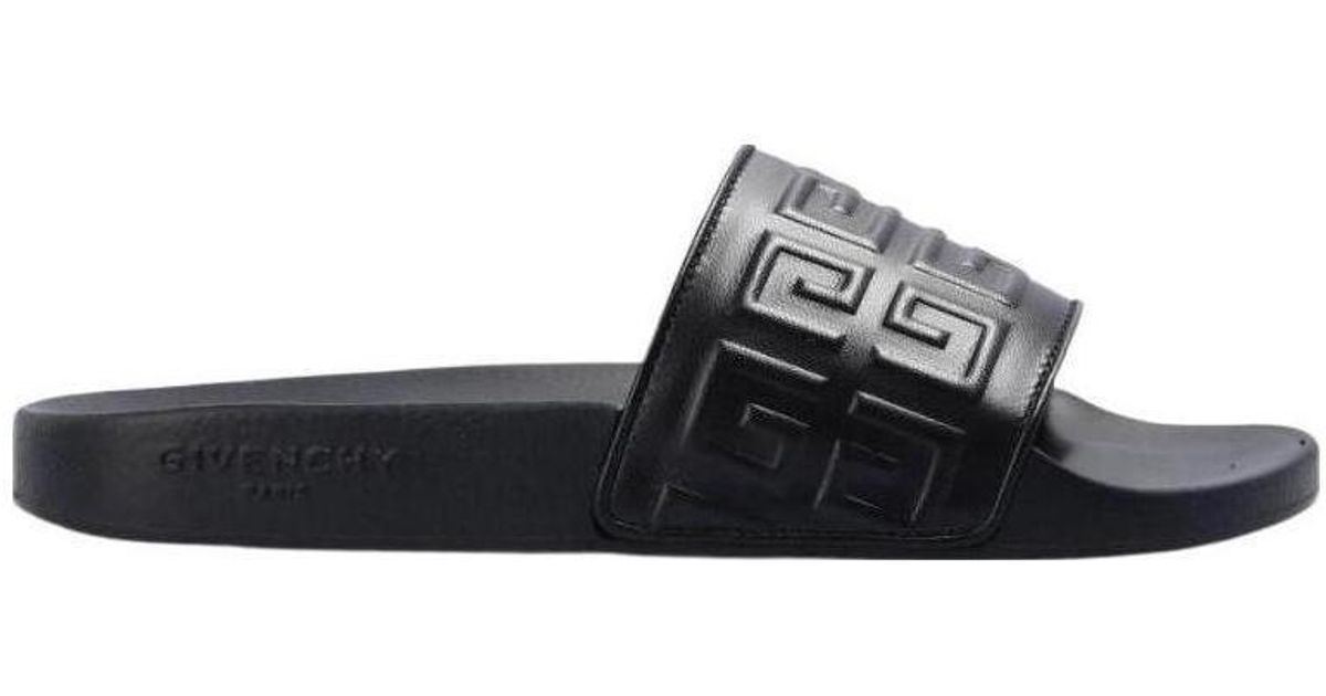 Givenchy 4G Strap Slip-On Slides in Black | Lyst