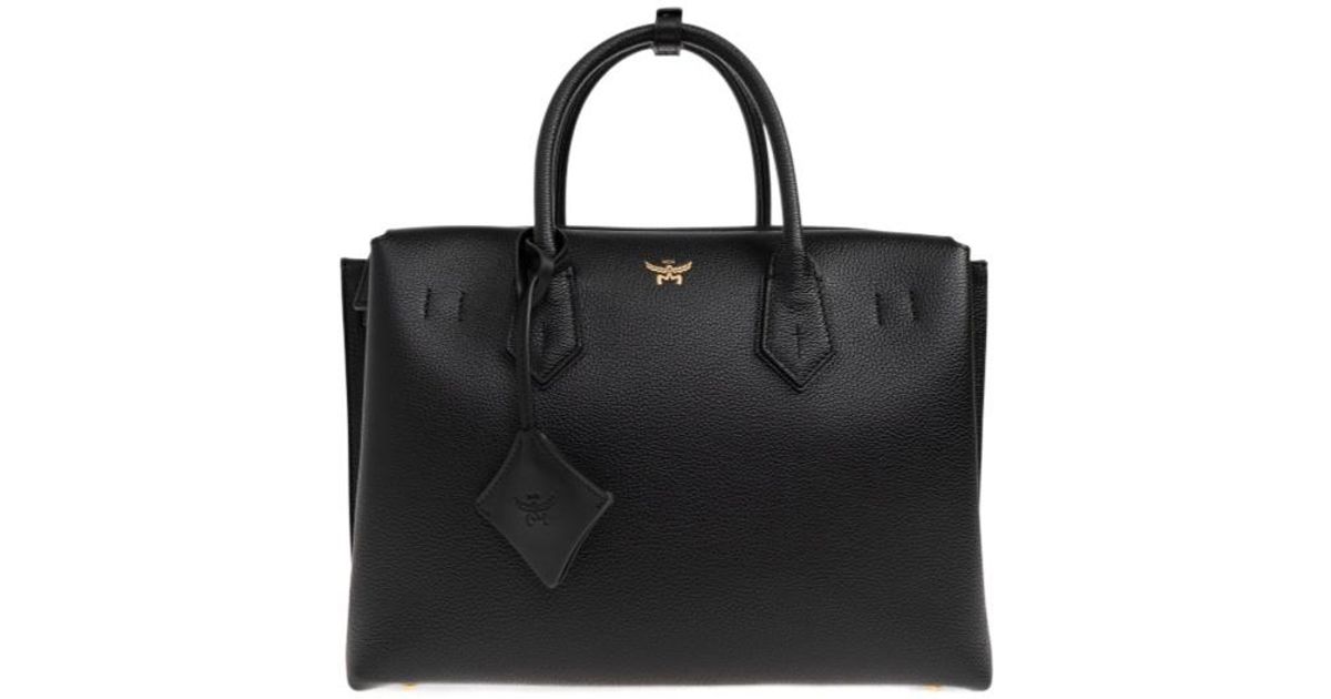 MCM Medium Milla Tote Bag in Black | Lyst
