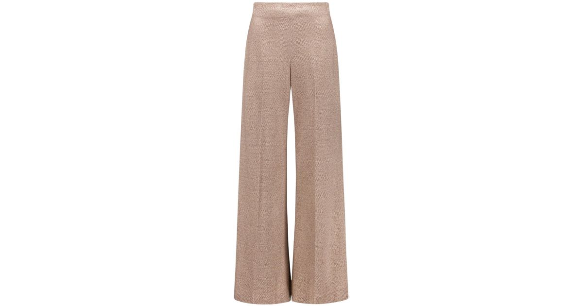 Ralph Lauren Herringbone Casual Pants in Natural | Lyst