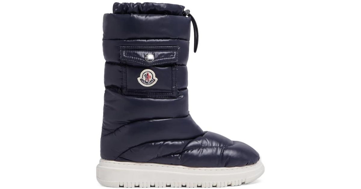 Moncler Petit Gaia Pocket Boots in Blue | Lyst