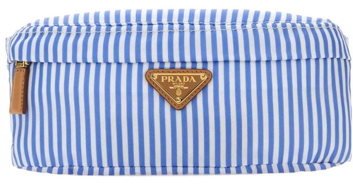 Prada Zipper Waist Bag in Blue | Lyst
