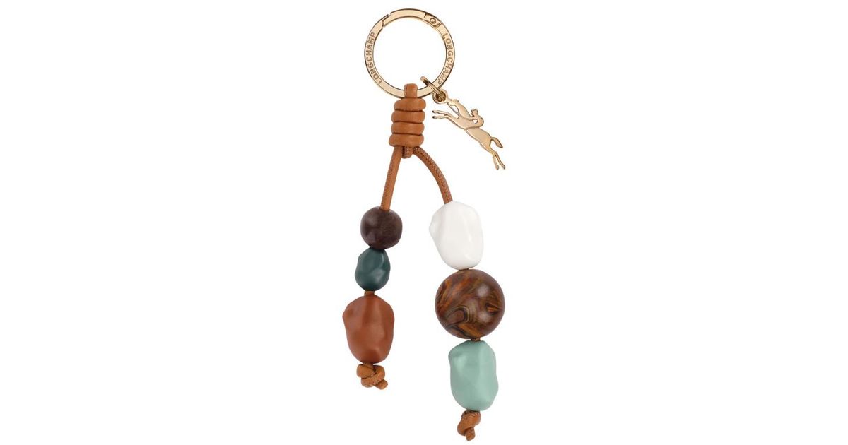 Longchamp Le Pliage Xtra Key Ring in White | Lyst