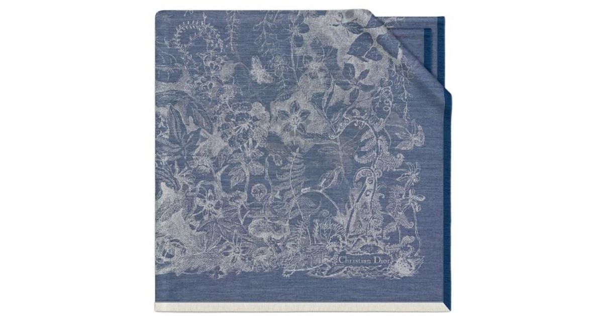 Dior Pattern Scarf in Blue for Men | Lyst